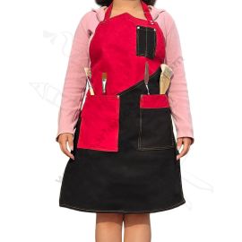 MANDIL PARA PINTOR TIPO 3 - ROJO Y NEGRO